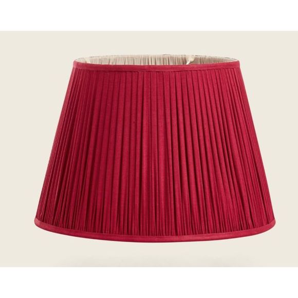 OKA | Accents | Oka Iro Pleated Linen Lampshade 75 Venetian Red | Poshmark